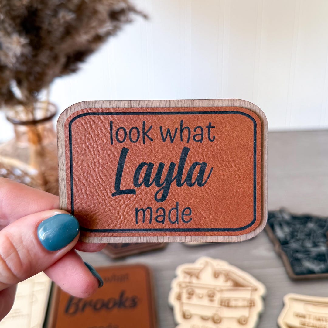 Leather Look What I Made Magnet, Custom Look What I Made Magnet, Kids ...