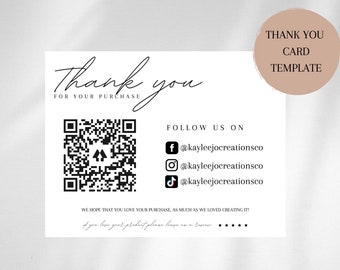 Thank You Code Card - Etsy