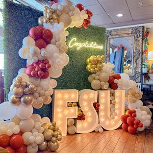 DIY FSU Balloon Garland / Arch Kit, Seminoles, College Football, Garnet ...