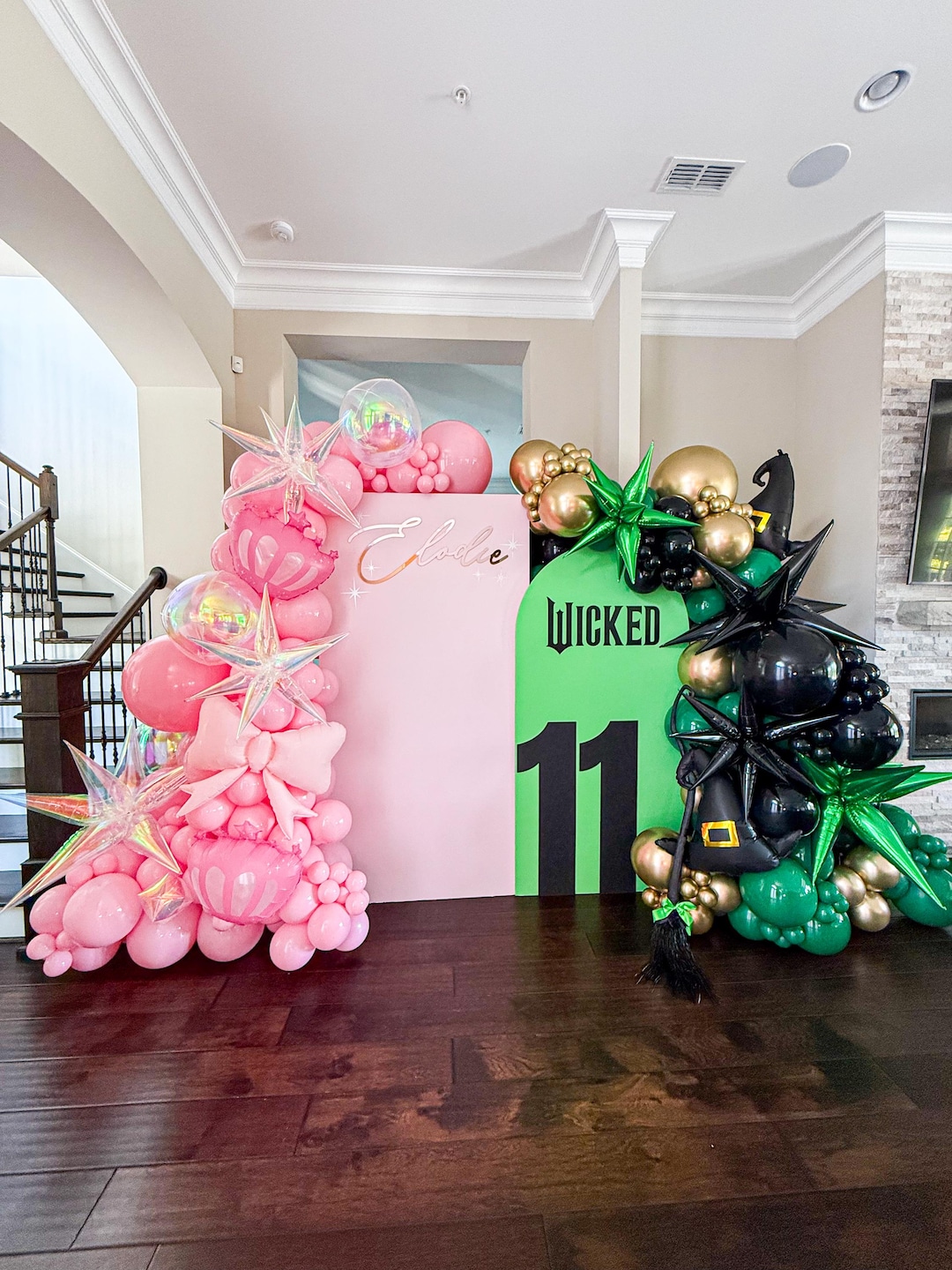 Wicked DIY Kit Party Balloon Garland Arch Good Witch Bad Witch Pink ...