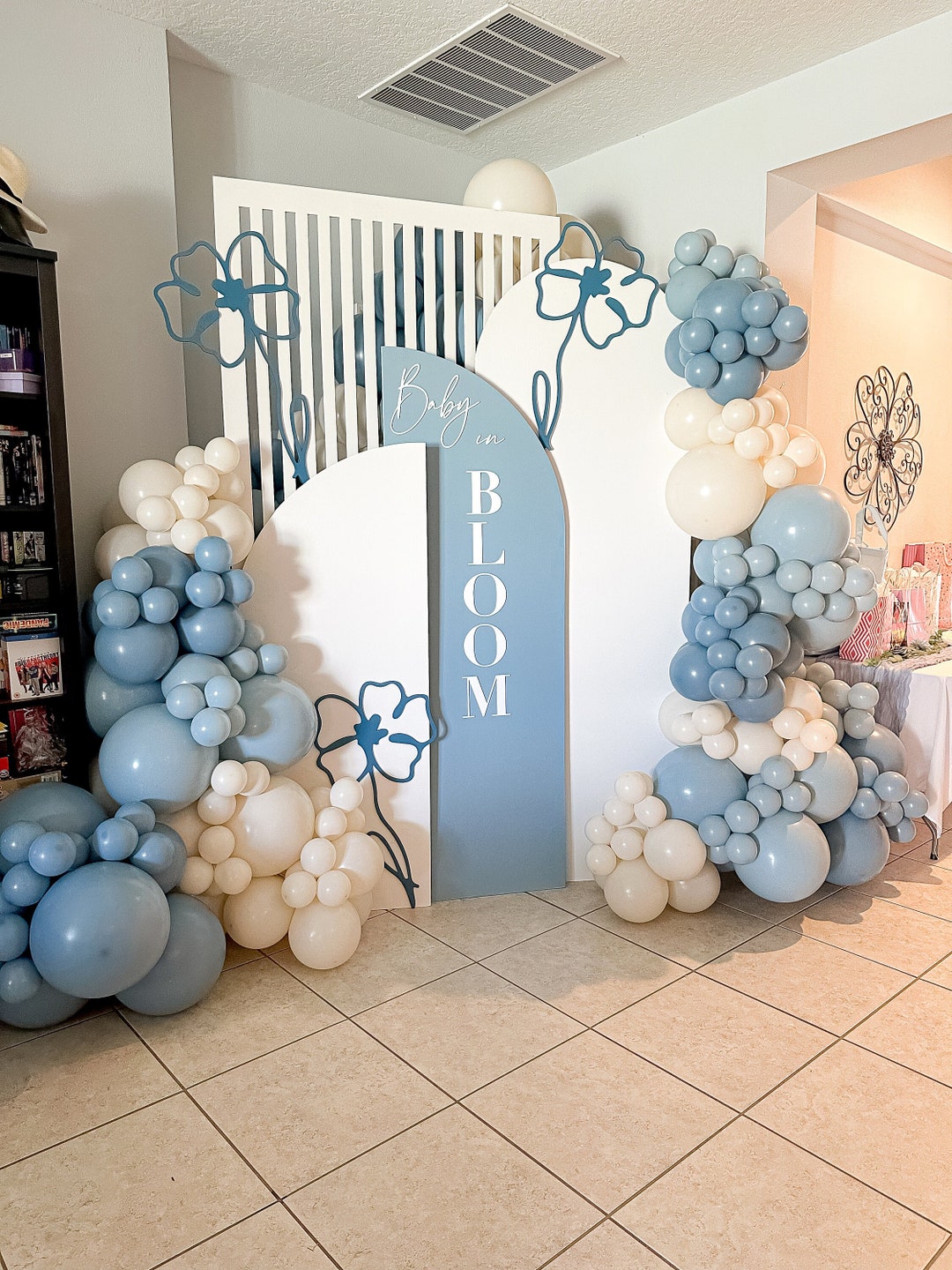 Dusty Blue Baby Shower DIY Balloon Kit Arch Garland Dusty Blue Fog ...