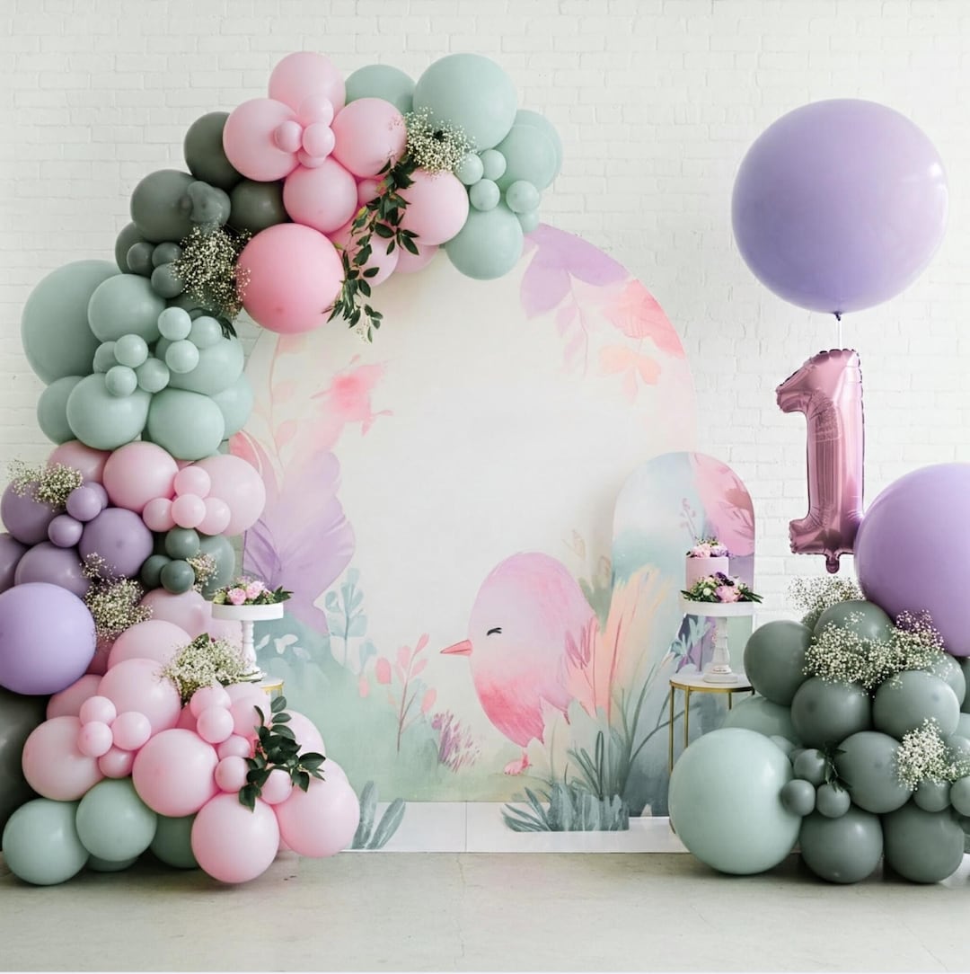 Fairy First Birthday Balloons Arch Kit Wild Flower Daisy Spring Meadow ...
