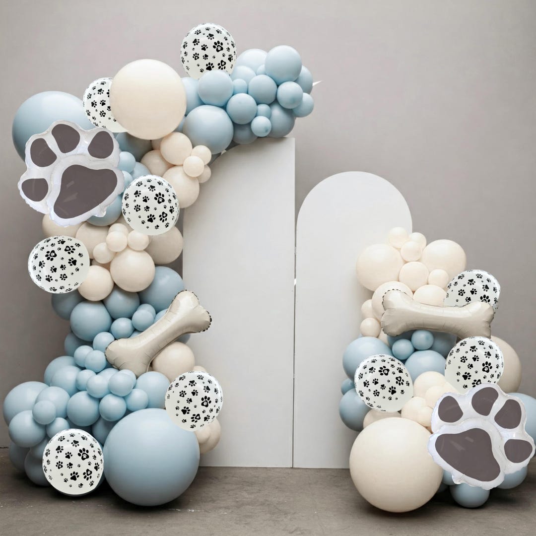 Puppy Pawty Balloon Arch Dog First Birthday Puppy Pawty Supplies Kids ...