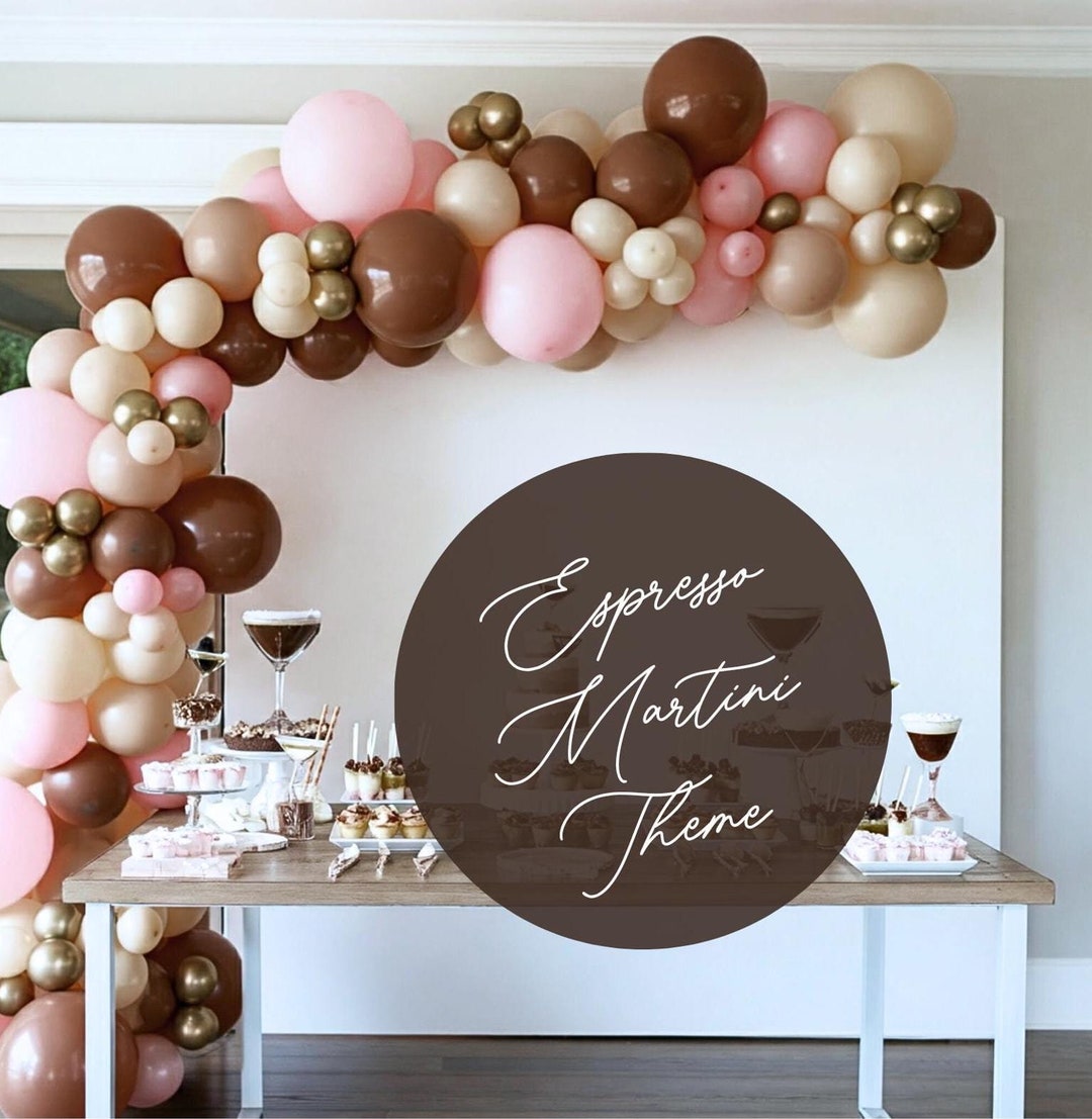 Espresso Martini Party Balloons Dirty 30 Garland Arch Kit DIY Tini Bit ...