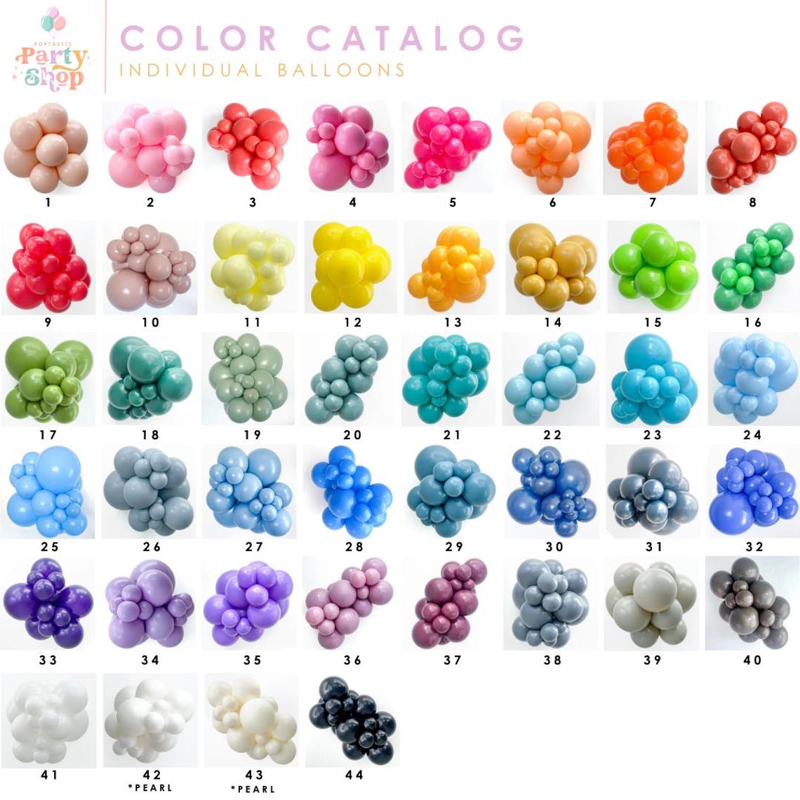 Individual Latex Balloon Packs Choose Your Colors Bouquets Baby Showers ...