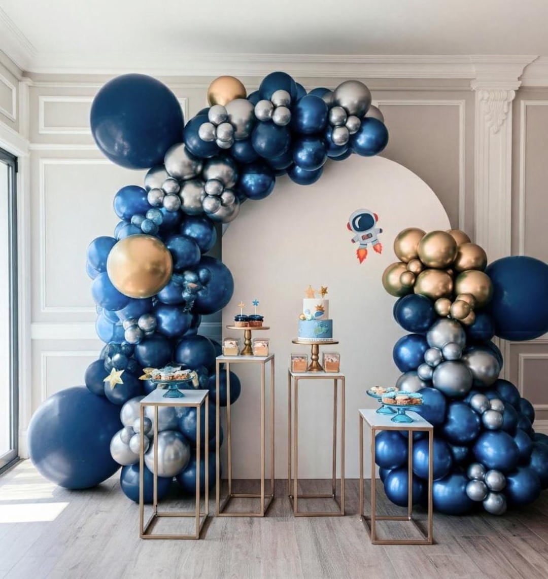 Space Theme Balloon Arch Garland Kit Trip Around the Sun Astronaut DIY ...