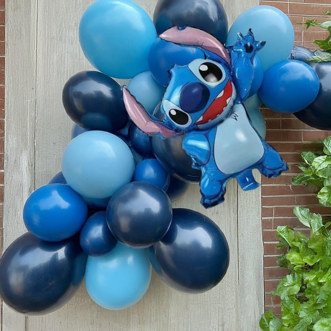 DIY Stitch Balloon Garland Kit, Birthday, Kids Party, Dark Blue, Light ...