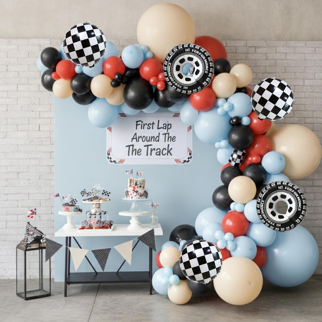 First Lap Around Track Balloon Garland Need Four Speed Racing Race Car ...