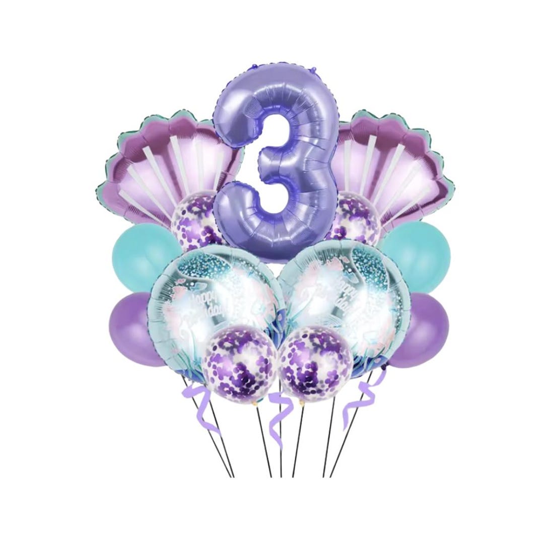 Mermaid Balloon Bouquet Little Mermaid Under the Sea Ocean Decor ...