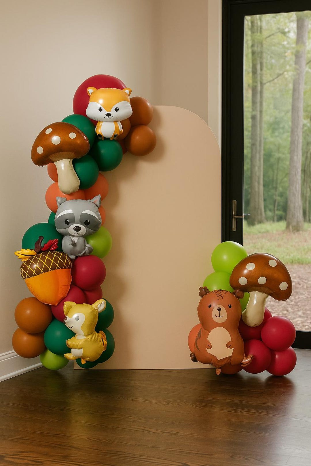 Woodland Baby Shower Balloon Garland Arch DIY Kit Party Decor Matcha ...