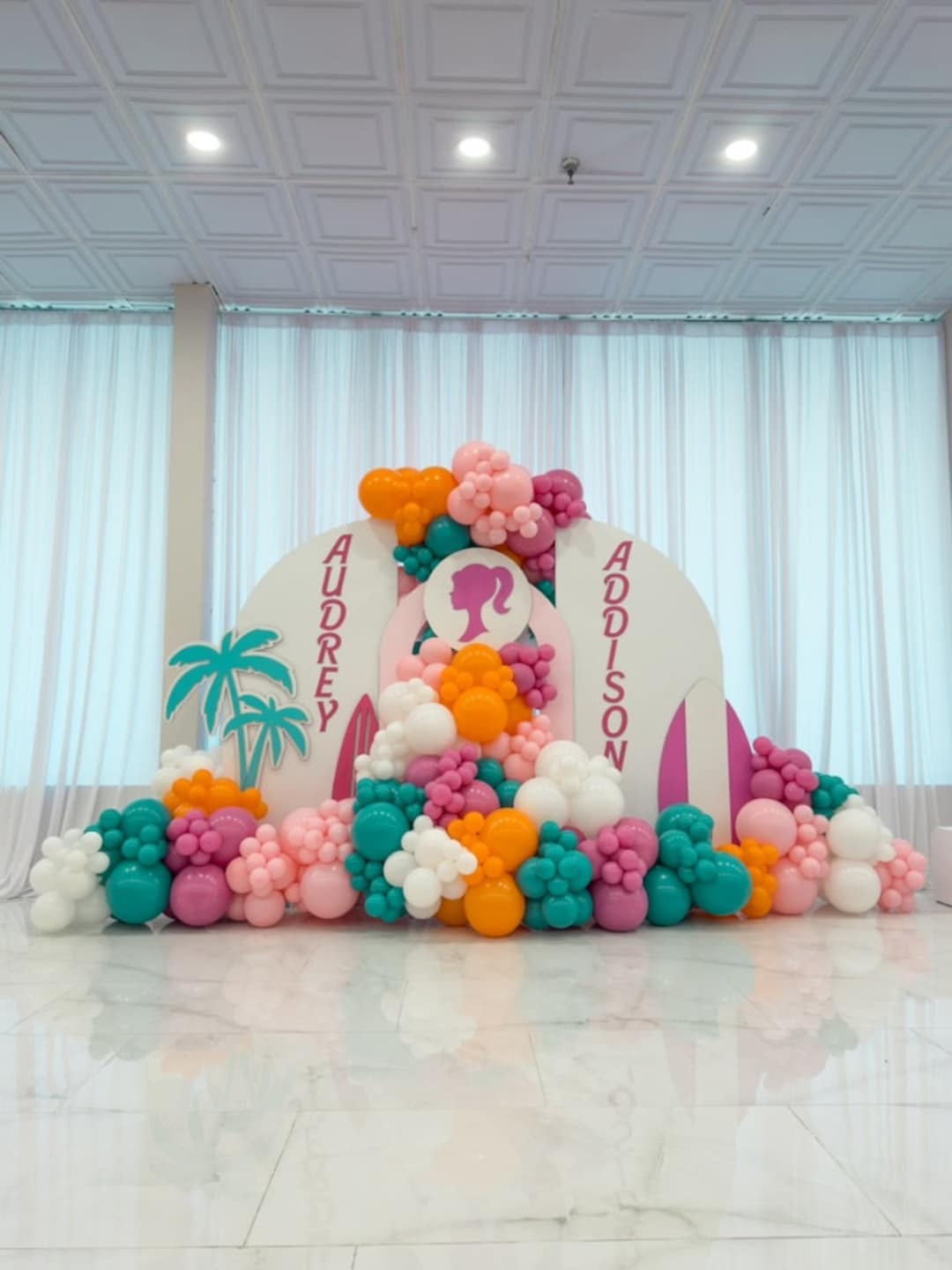 DIY Malibu Beach Balloon Garland Arch Kit / Princess, Girly Birthday ...