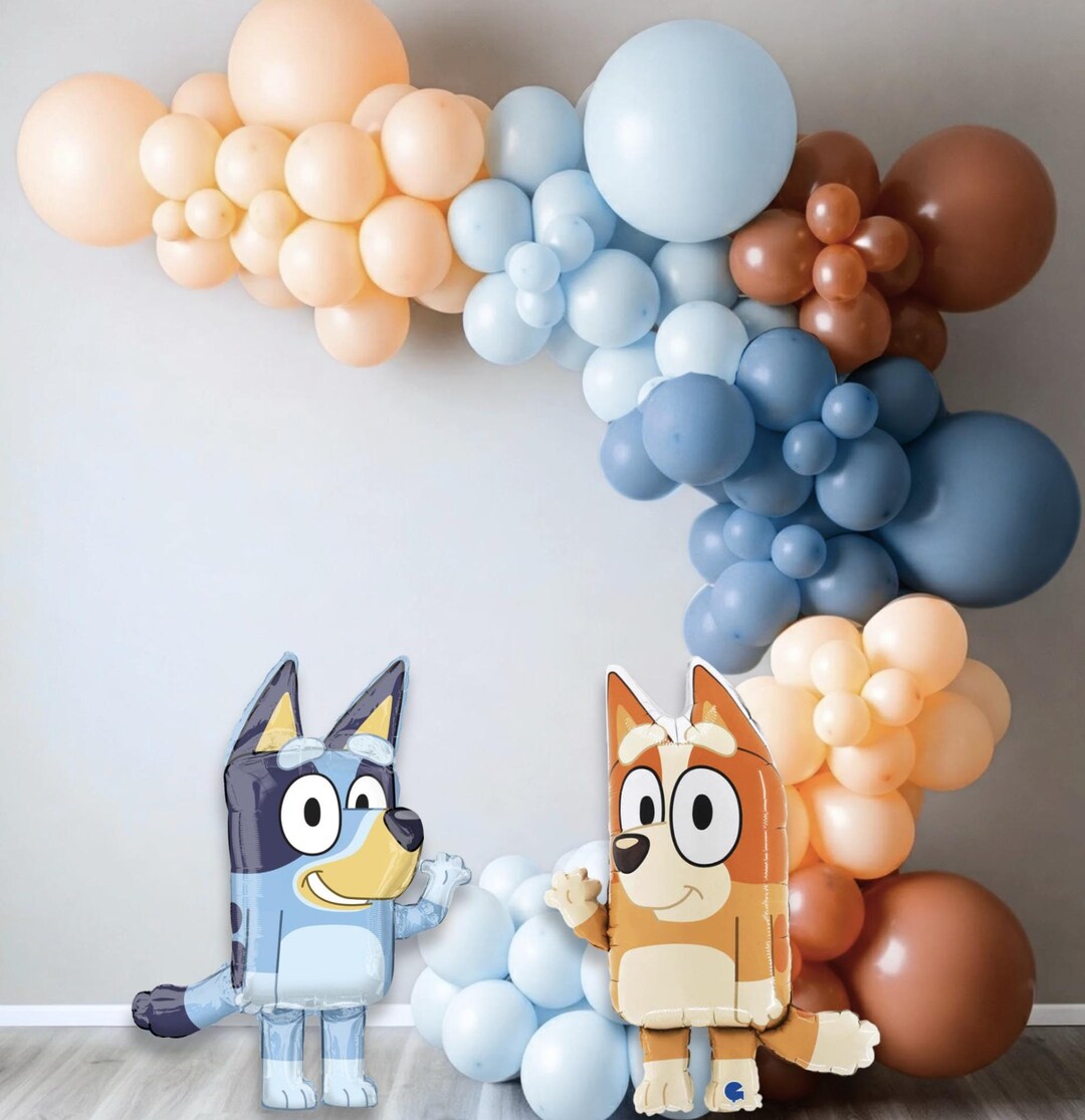 Licensed Balloon Garland Kit Pastel Puppy Party Decor Blue Heeler ...
