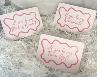 Bridesmaid Proposal Cards Will You Be My Bridesmaid Wave Design Bridal ...