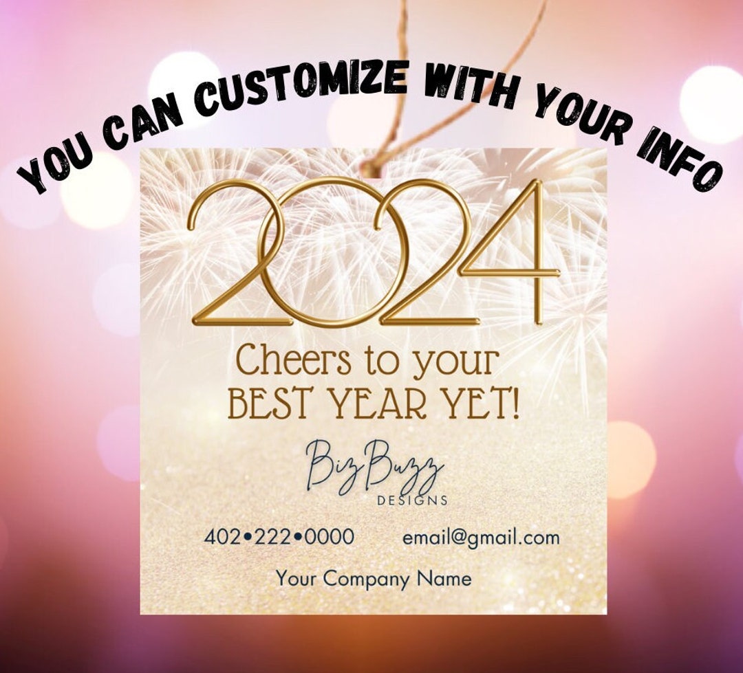 Customizable New Years Tag Design Easy Download Template Print-at-home ...