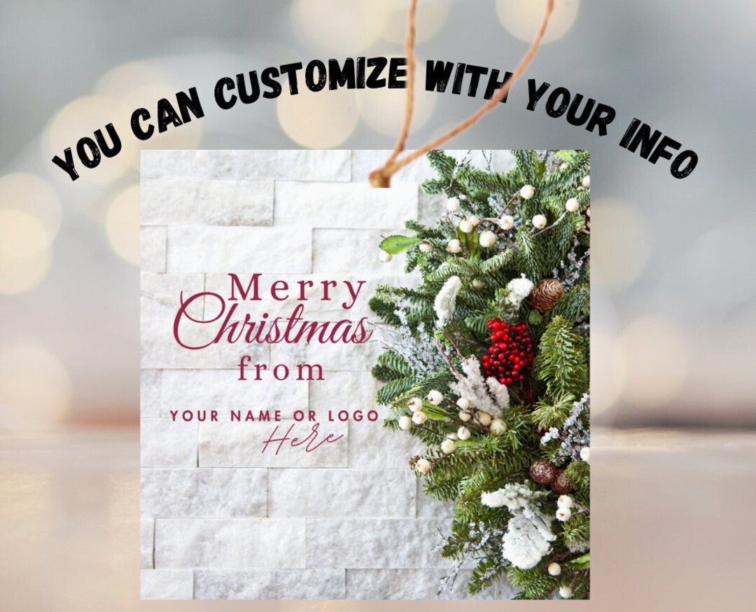 Customizable Christmas Tag Design Easy Download Template Print-at-home ...