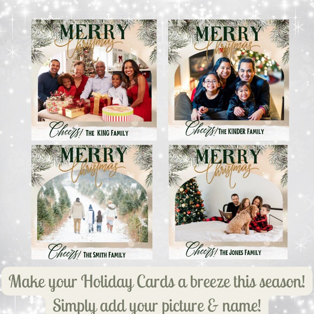 Multiuse Christmas Card. Social Media Holiday Card. Christmas Gift Tag ...
