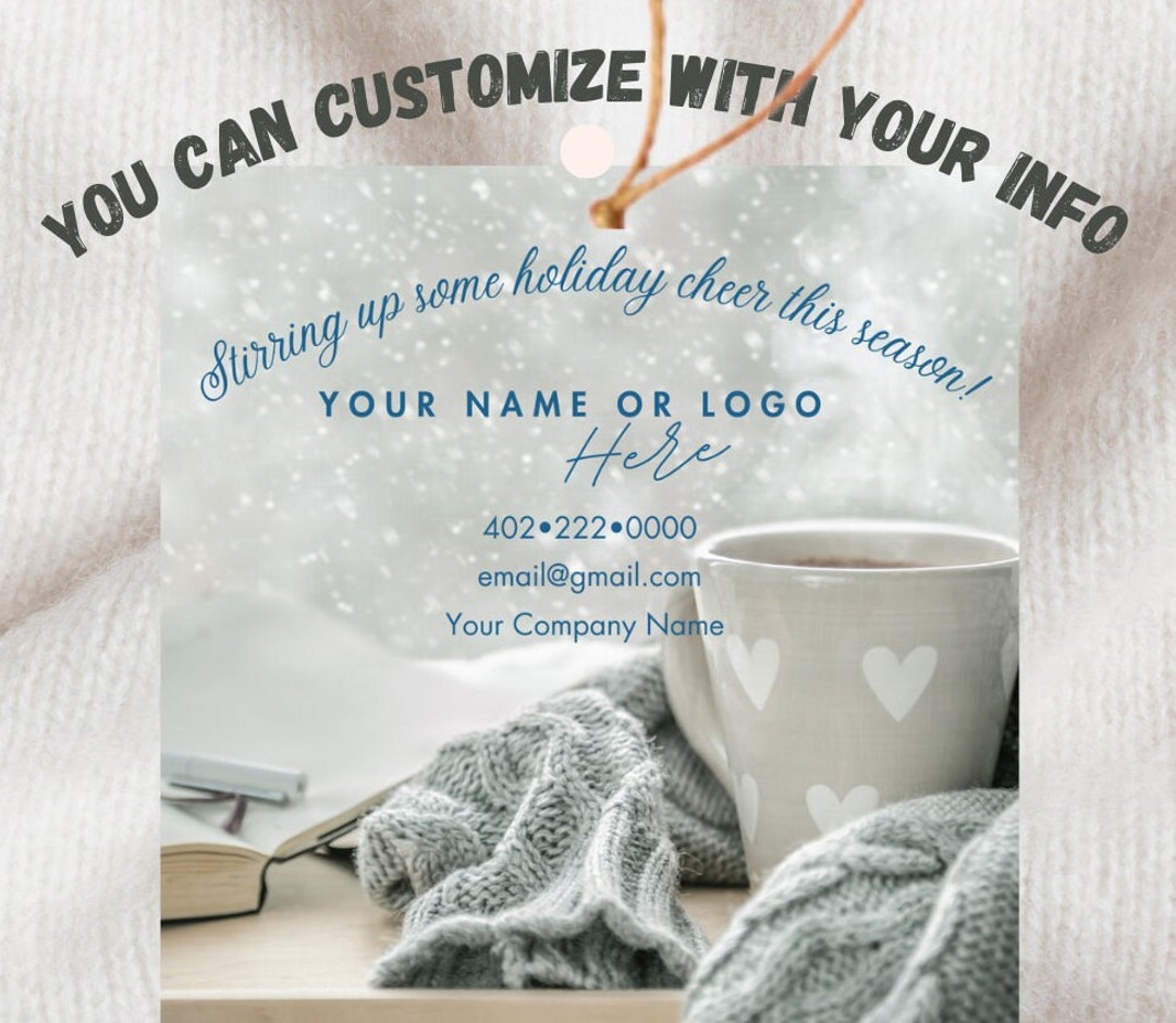 Customizable Hot Chocolate Tag Design Easy Download Template Print-at ...
