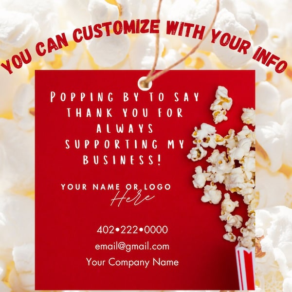 Popcorn Tags - Etsy