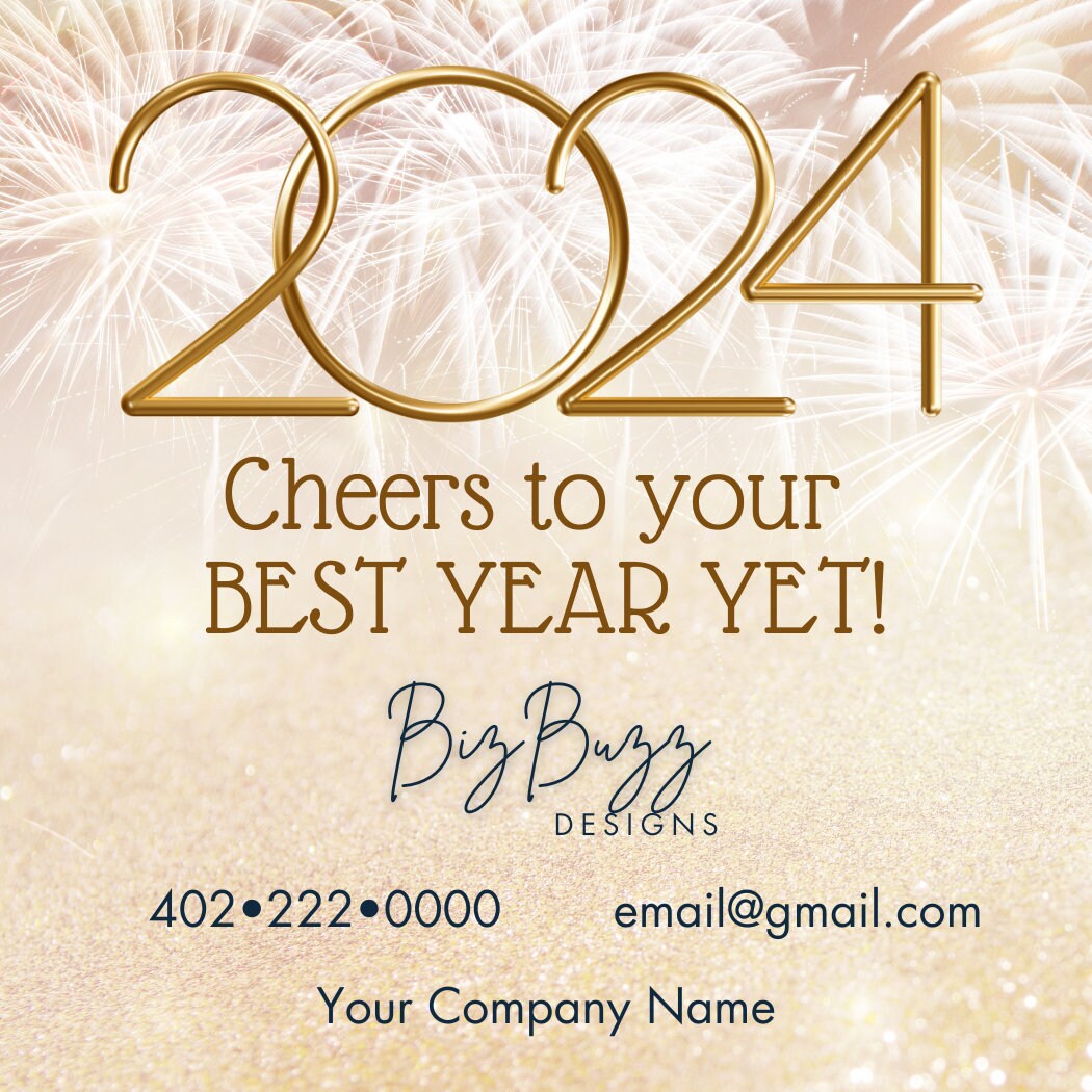Customizable New Years Tag Design Easy Download Template Print-at-home ...