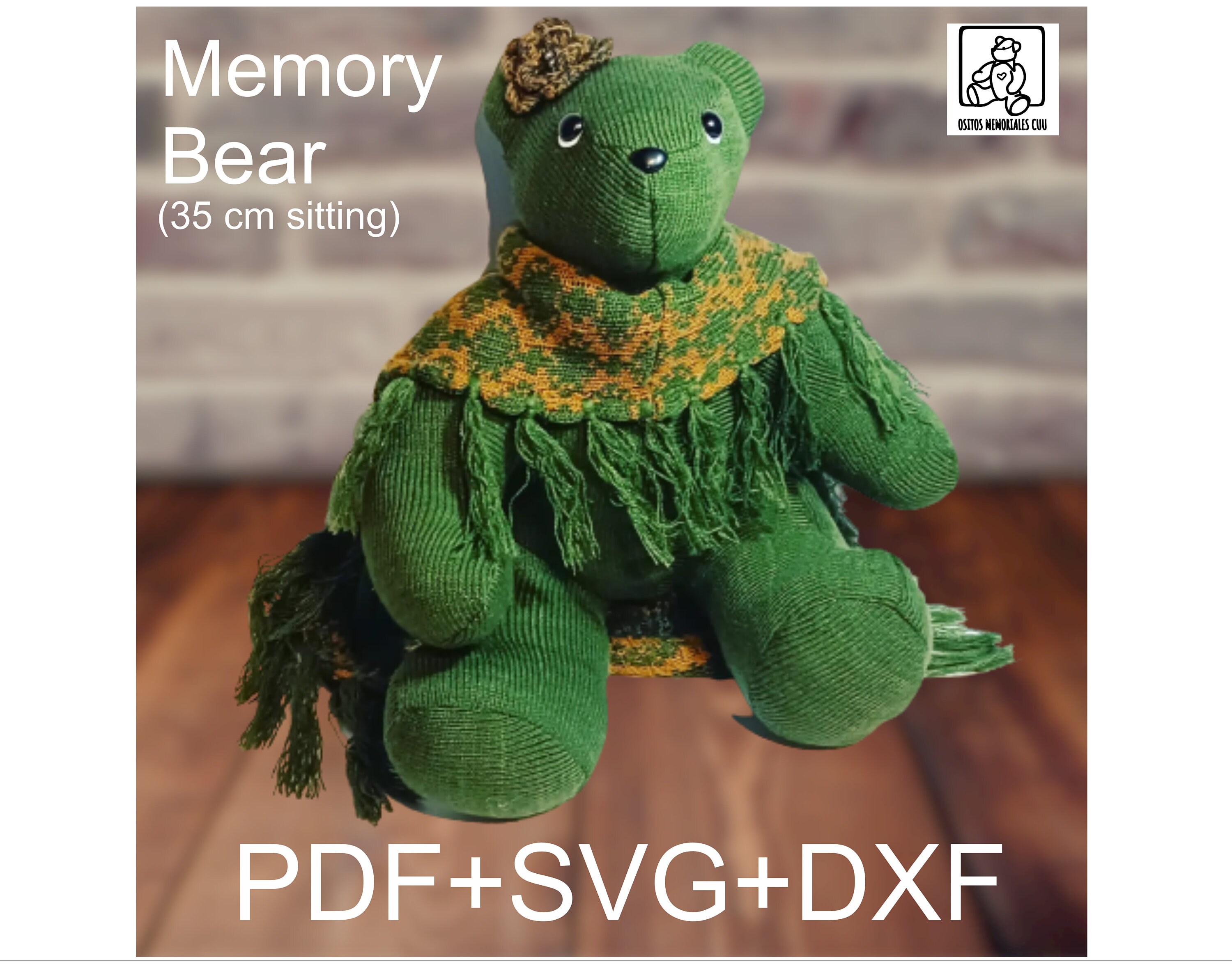 Memory Bear Pattern, Sewing Pattern, Patron Oso De Recuerdo, PDF Patron ...