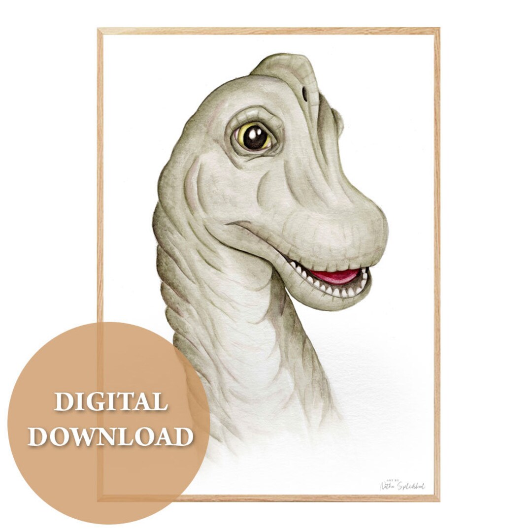 Brontosaurus Printable Wall Art Art by Netha - Etsy