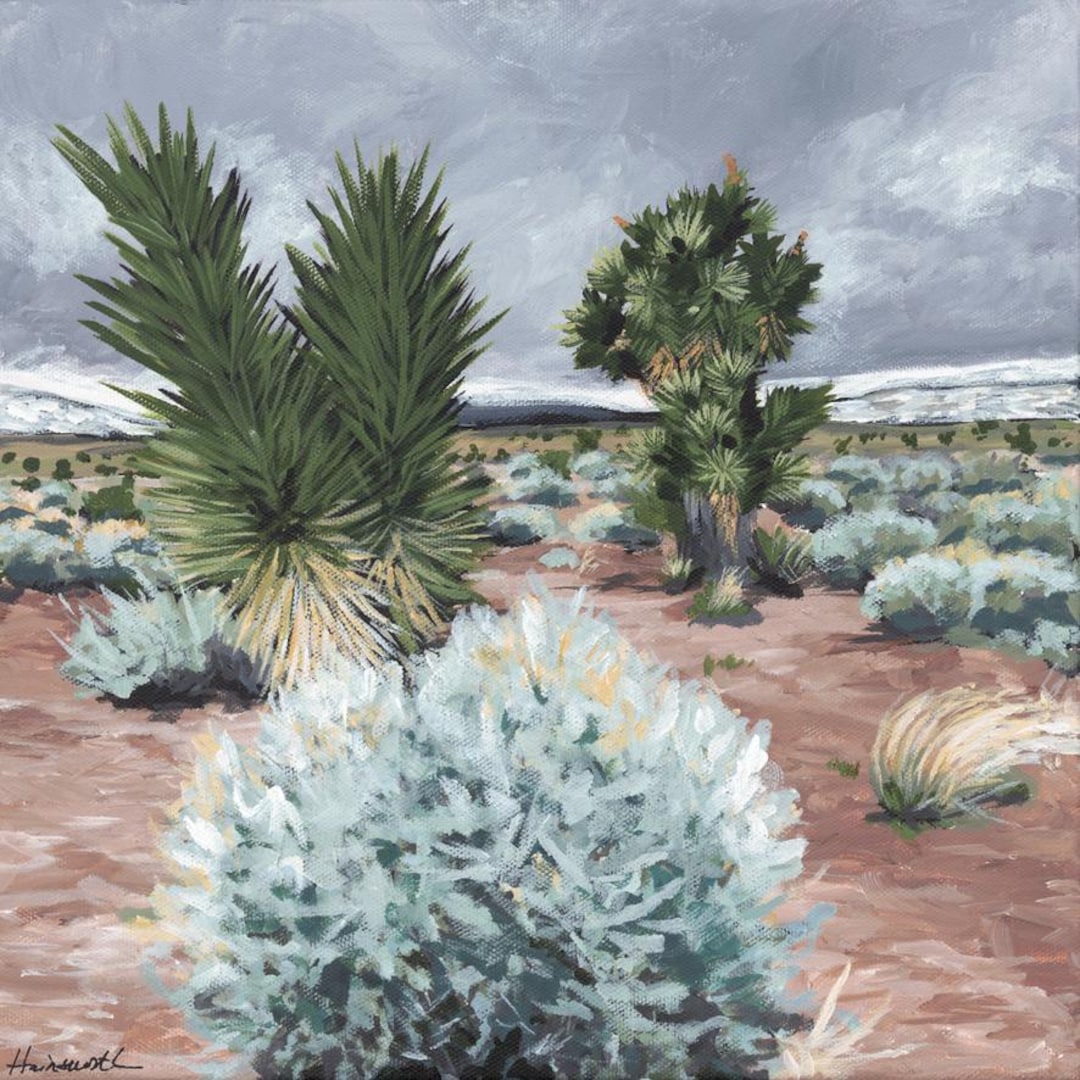 Original Painting, Joshua Tree 5, Desert Landscape Painting, Yucca - Etsy