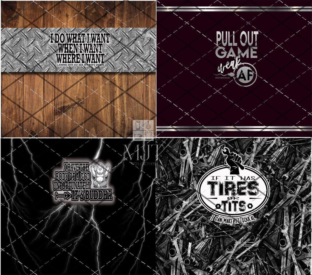 Snarky Man Tumbler Wrap Bundle - 4 Tumbler Wrap PNG Files - Etsy