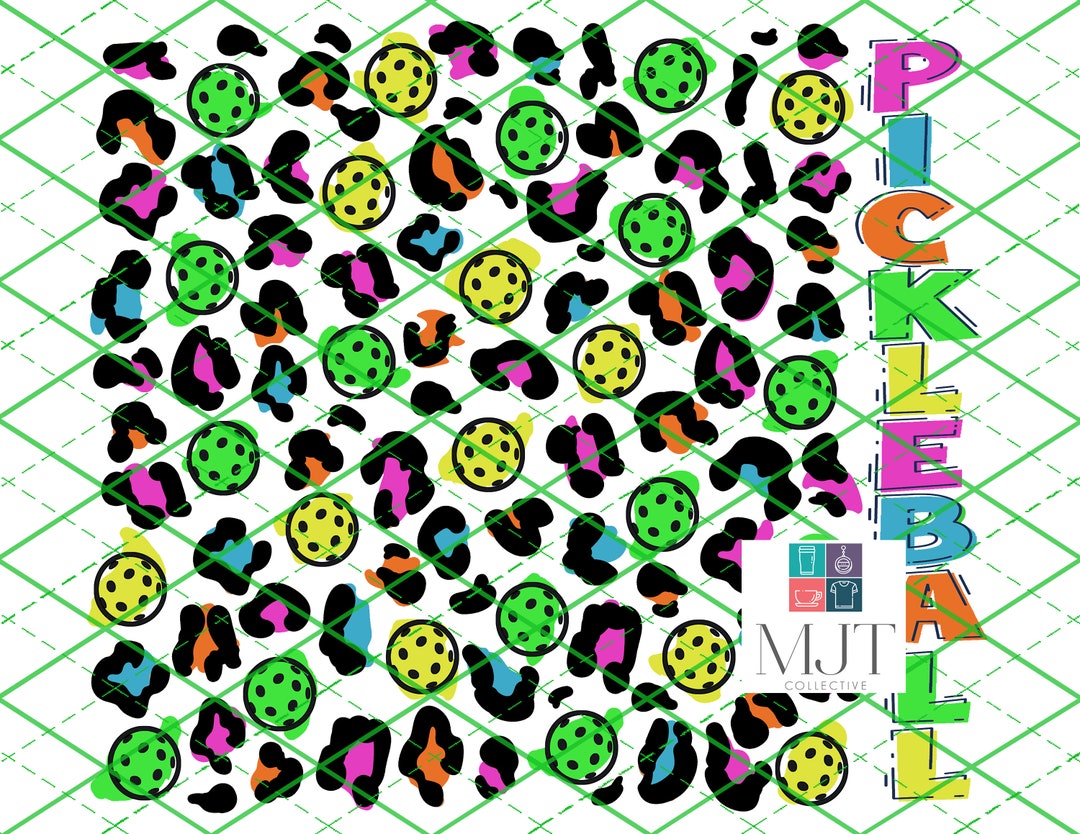 Rainbow Pickleball - Tumbler Wrap PNG - Etsy
