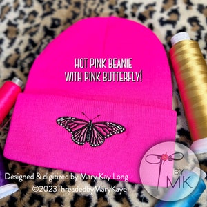 Monarch Monochromatic Soft Beanie Winter Knit Hat Butterfly Gift - Etsy