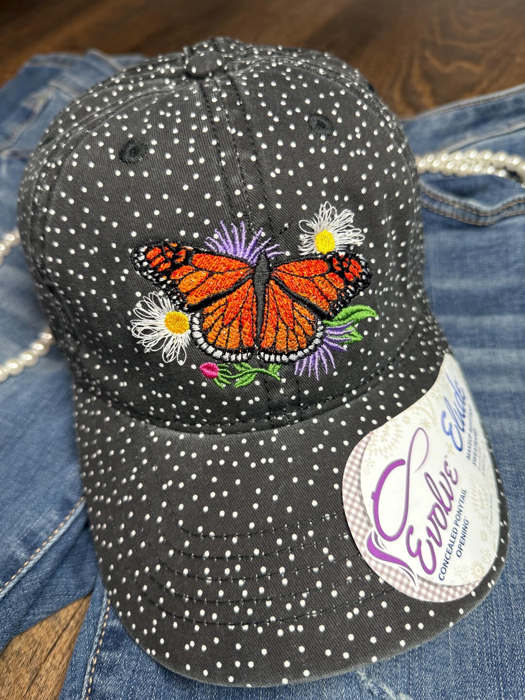 Floral Monarch Butterfly Hat: Ladies' Fit Cotton Cap - Etsy