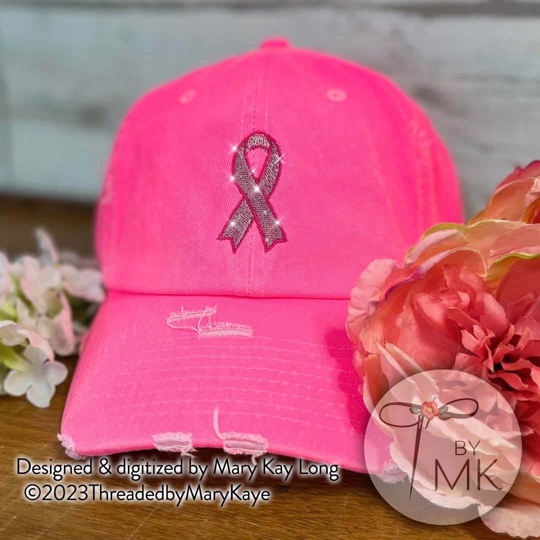 Pink Ribbon Breast Cancer Awareness Ribbon Hat - Etsy