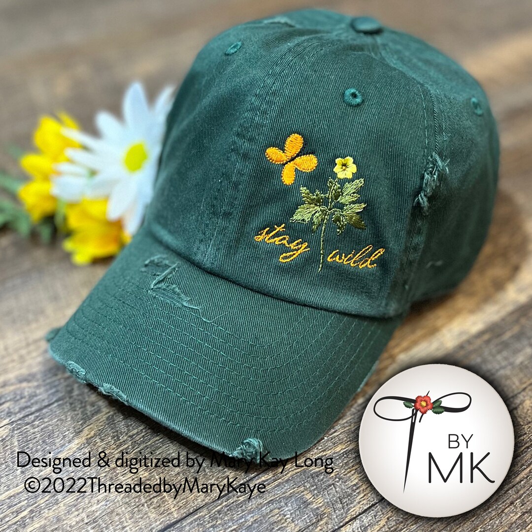 Stay Wild Hat | Wild Flower Cap | Wildflower Gift - Etsy