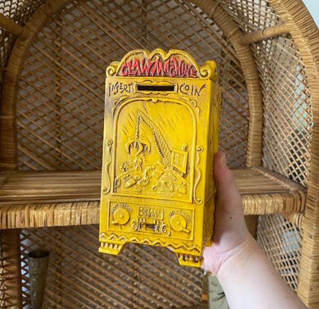 Vintage RARE Yellow Magic Claw Machine MCM Coin Bank Piggy Bank - Etsy