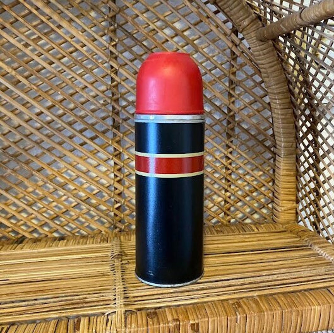 Vintage Red & Black 1 Quart No. B 7 1/2 Round Top Glass Insulated ...