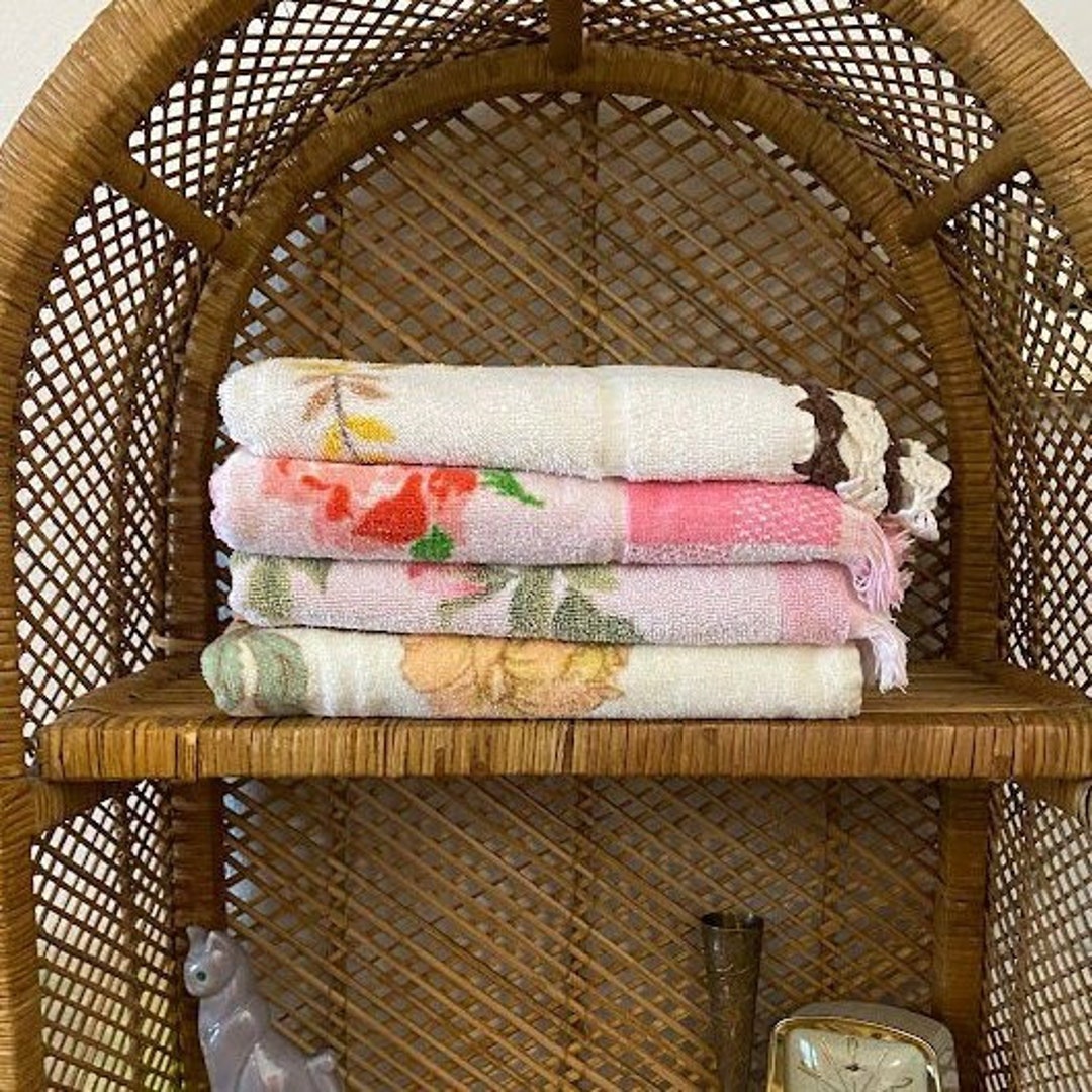 Vintage Grand Maid Fashion Manor Floral Full Towels 70s 80s 90s Towels ...