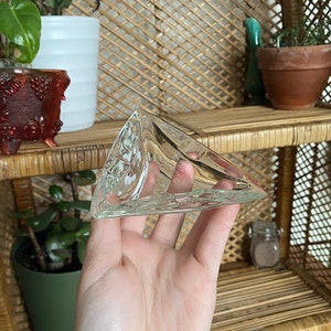 Vintage Triangle Clear Glass Ashtray Midcentury Modern Glass Ashtray - Etsy