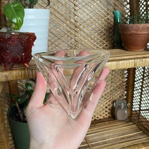 Vintage Triangle Clear Glass Ashtray Midcentury Modern Glass Ashtray - Etsy