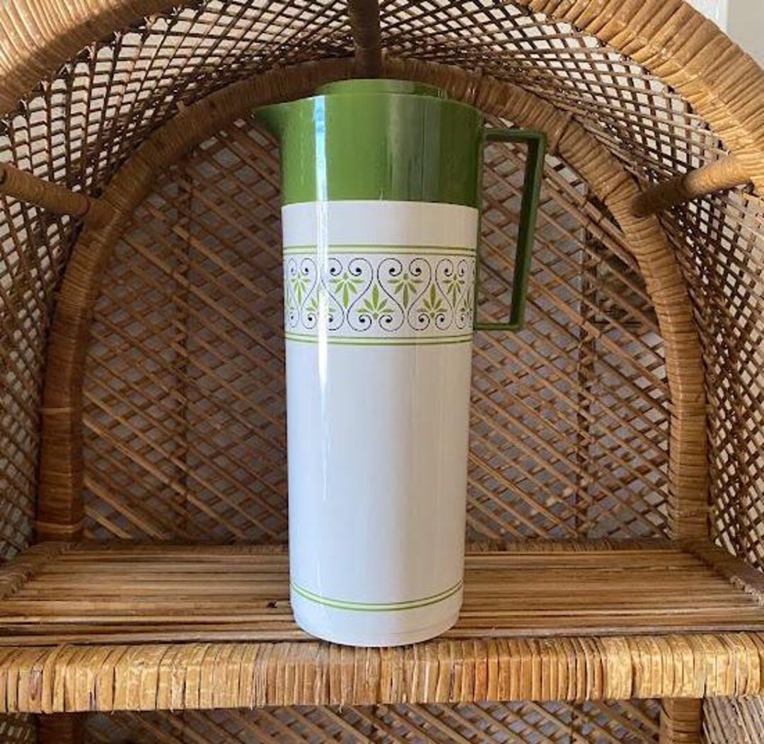 Vintage Green & White Aladdin Quart Beverage Butler Metal Vacuum ...