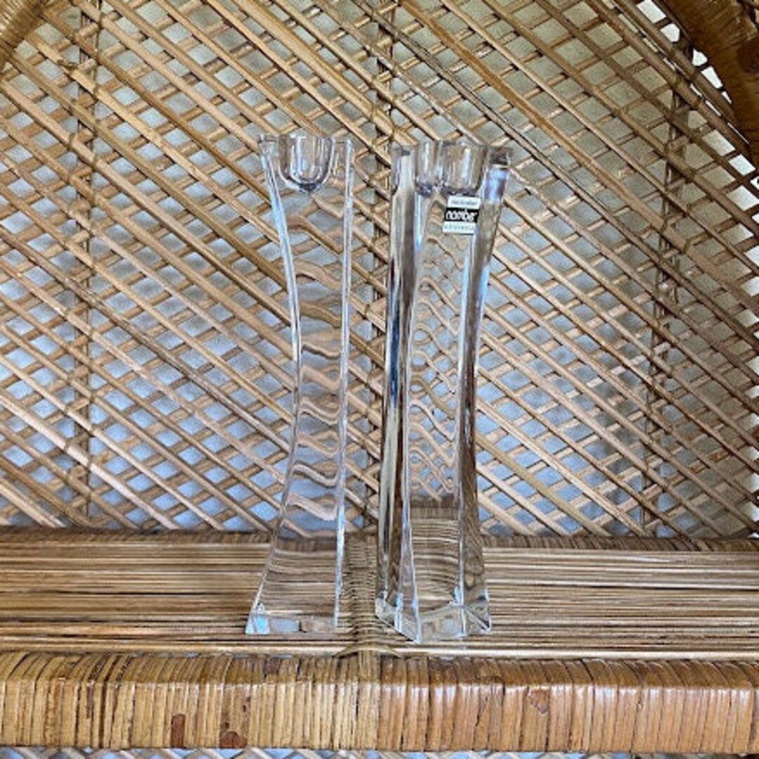 Vintage Pair of Crystal Clear Nambe 'kissing' Candlestick Holders - Etsy