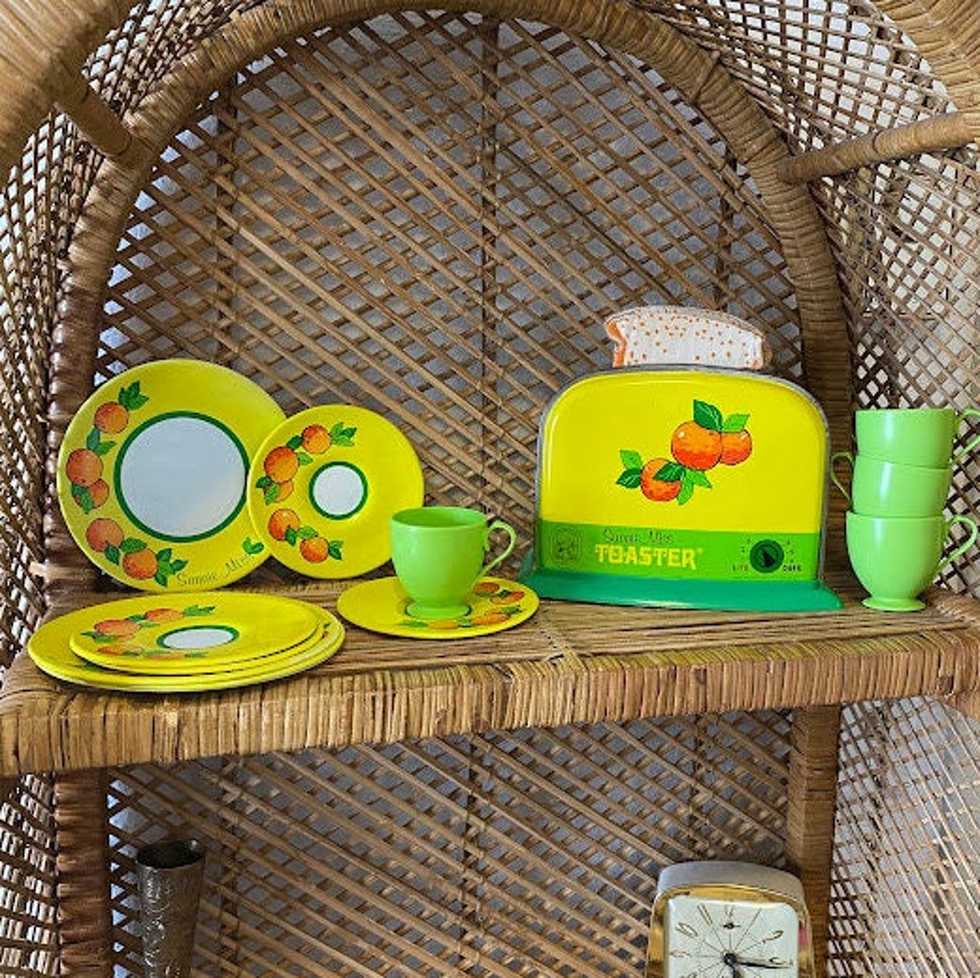 Vintage Sunnie Miss Toaster 13 Piece Toy Set Ohio Art Tea Party Set 70s ...