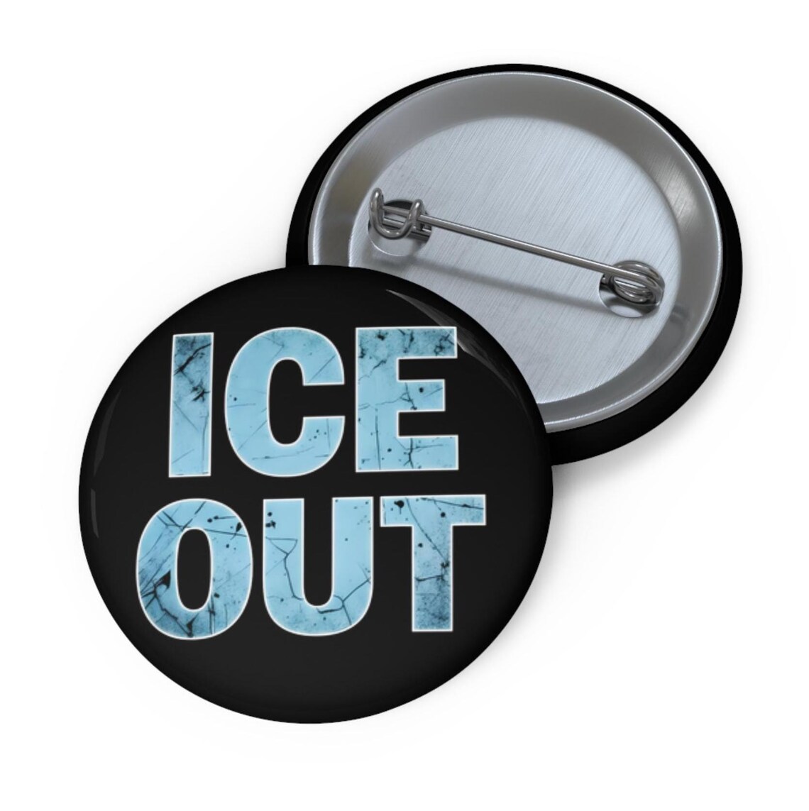 Ice Out Pin Button | ICE Protest Button, Anti-ice Pin, Enamel Style ...