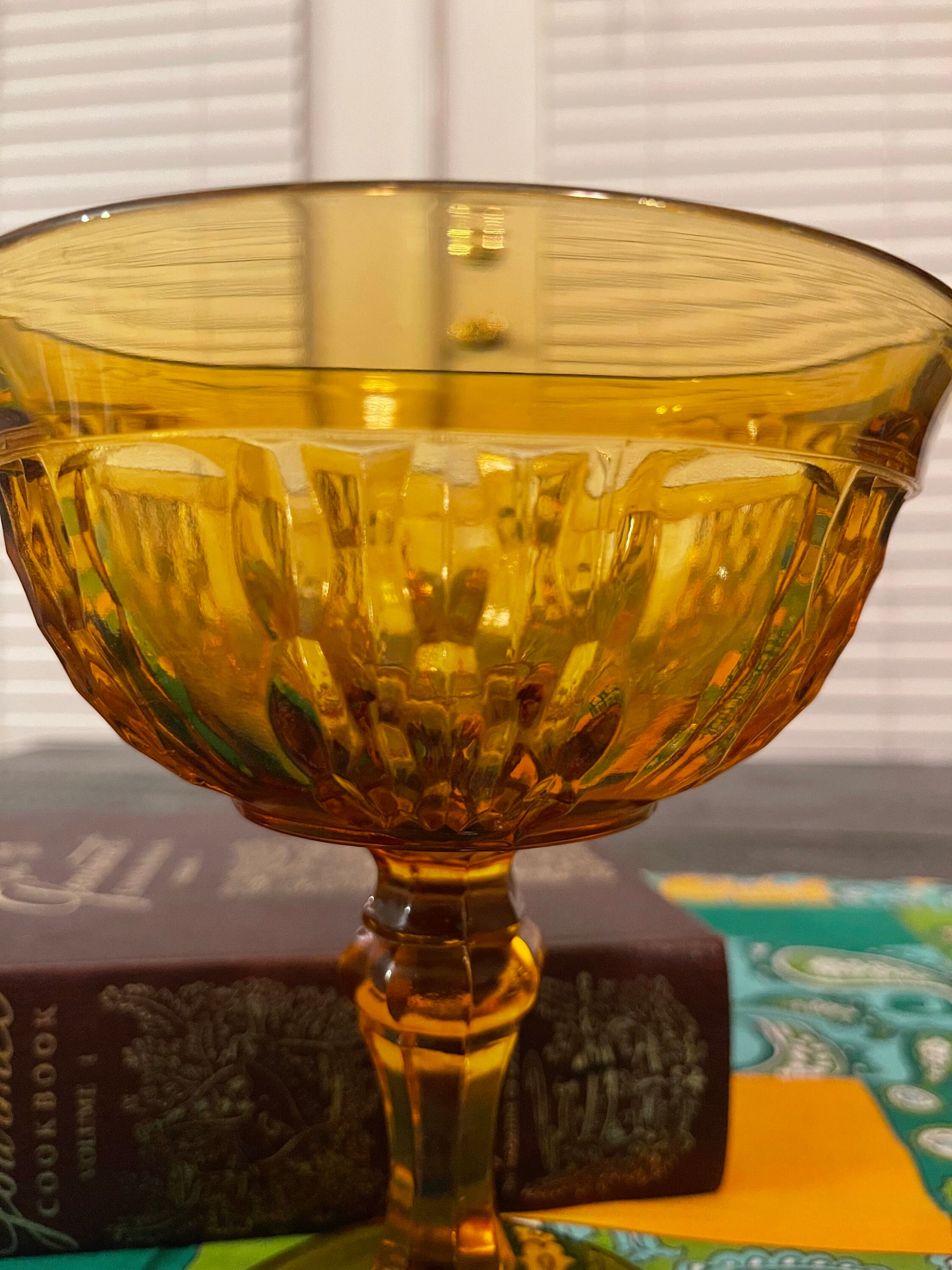 Honeycomb and Panels Indiana Glass Company Compote - Etsy