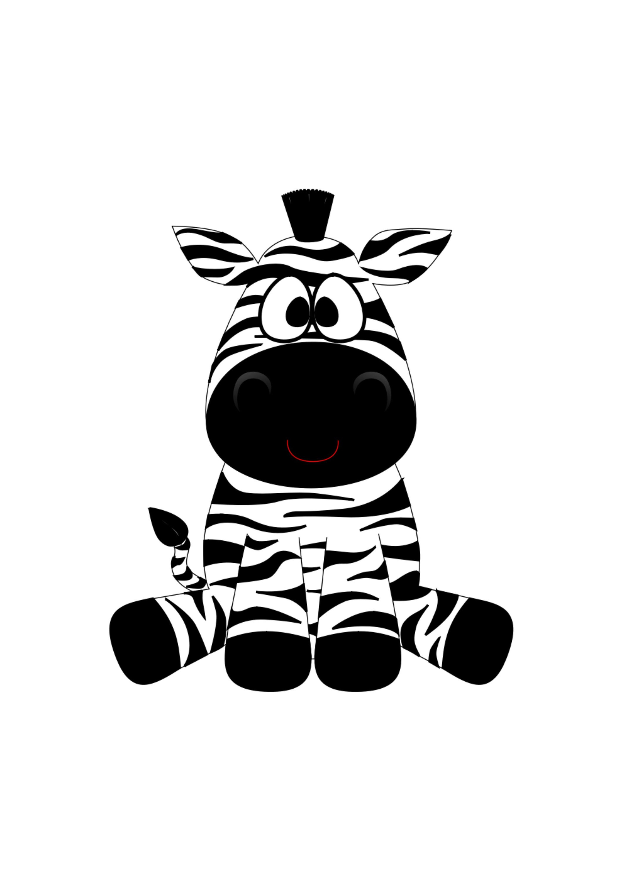 Printable Cartoon Zebras