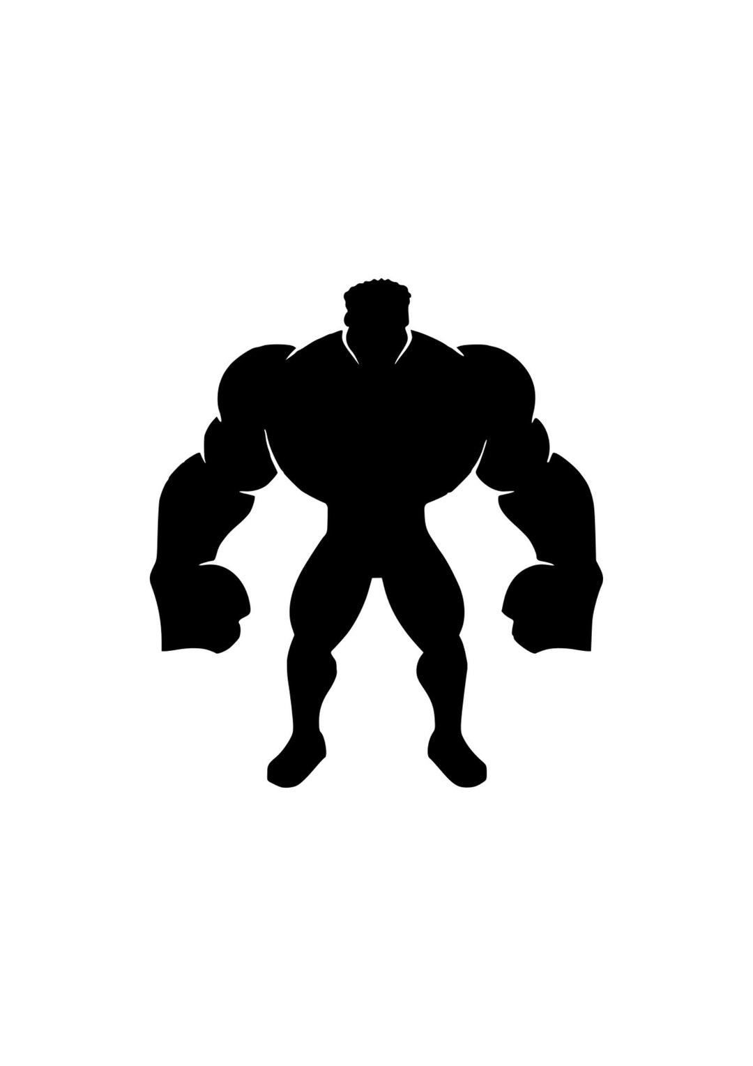 Muscle Man Comic Silhouette Cartoon Hero Muscle Superhero Svg - Etsy