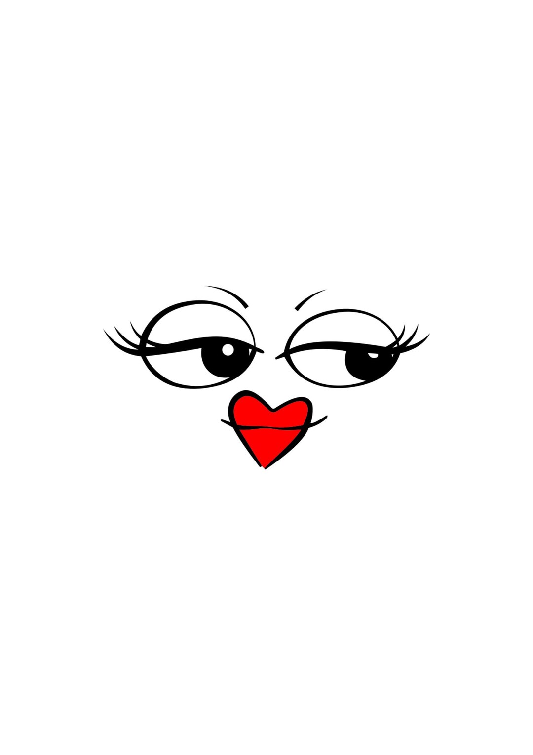 Red Lips Emoji Svg Girl Vector Digital Instant Download Smiley T-shirt ...