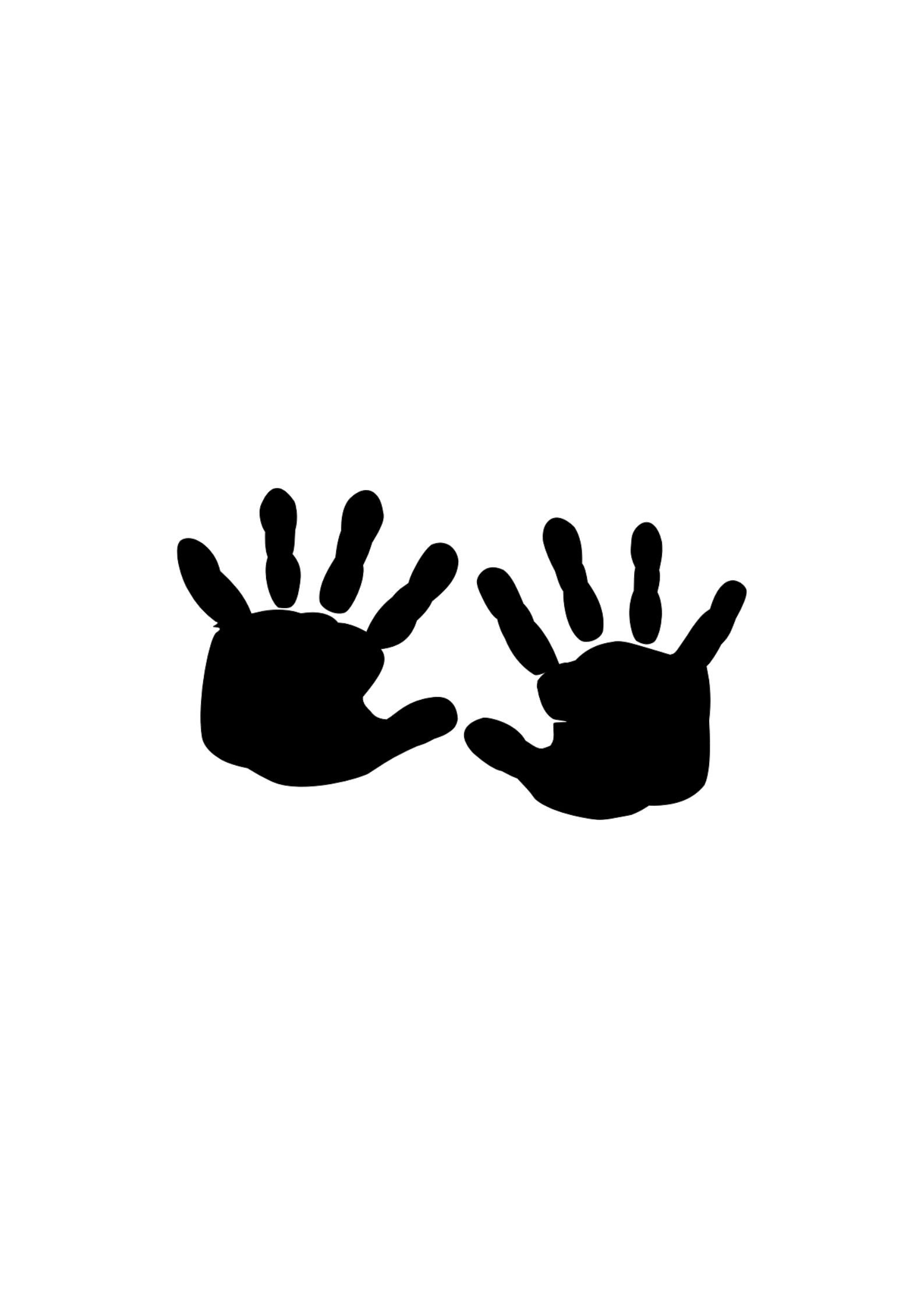 Hands Icon Svg Silhouette Creative Handprint Design Digital Instant ...