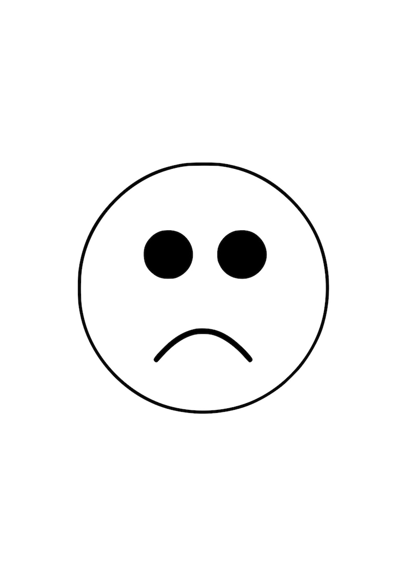 Sad Smiley Face Svg Funny Vector Digital Instant Download - Etsy