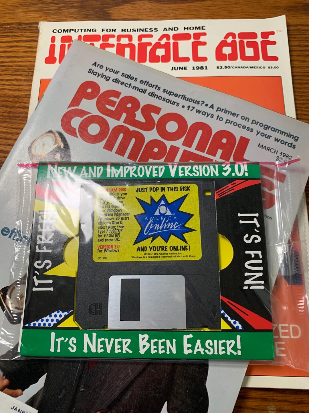 Collection of 80s Computer Magazines and AOL Disc - Etsy