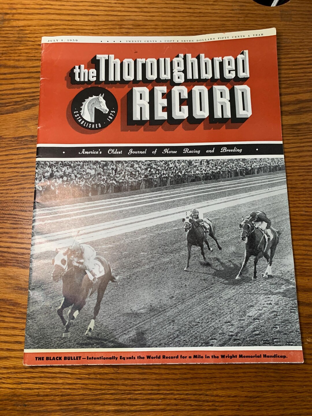 Vintage Horse Racing Magazine - the Thoroughbred Record July 1959 - Etsy