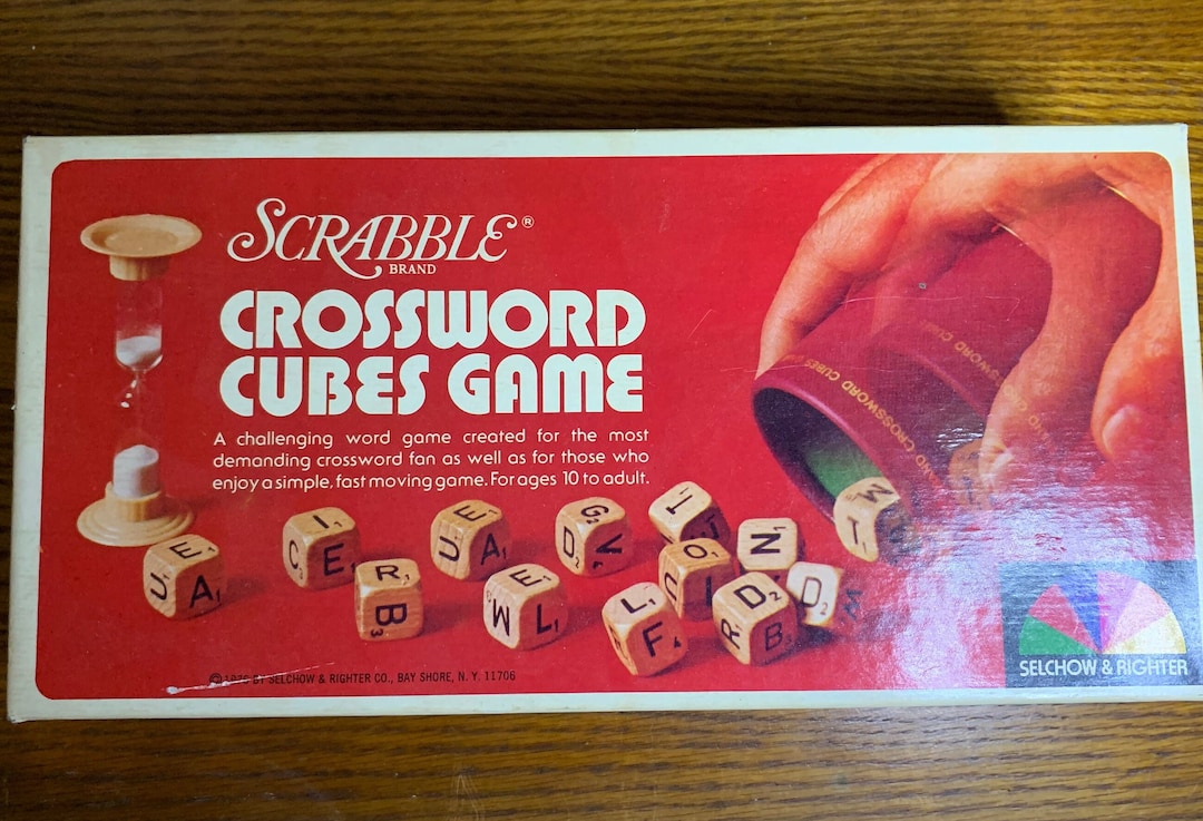 Vintage Board Game Scrabble Crossword Cubes Game 1976 - Etsy